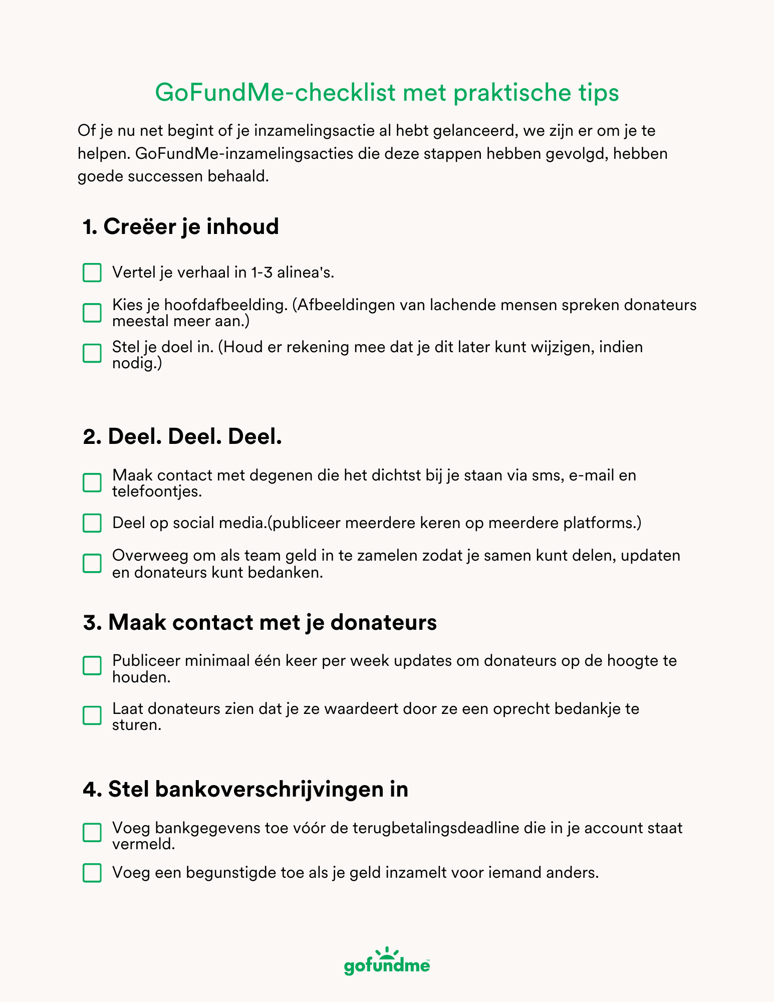 GoFundMe-checklist met praktische tips – Hulpcentrum